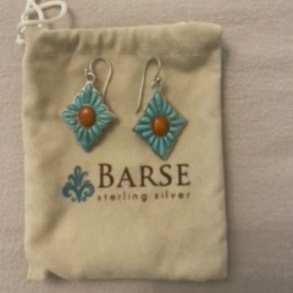 Studio Barse | Jewelry | Barse Sterling Silver Turquoise Coral Earrings ...